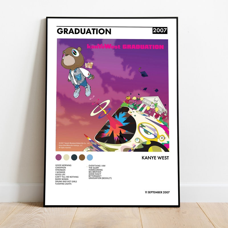 Graduation Kanye West Poster - Etsy