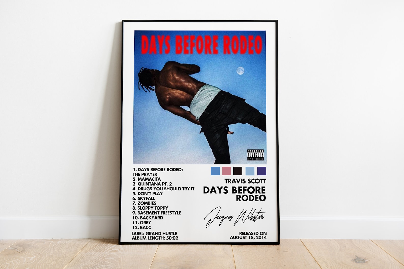 Days Before Rodeo Album Poster Hypebeast Minimalist Album Poster ...