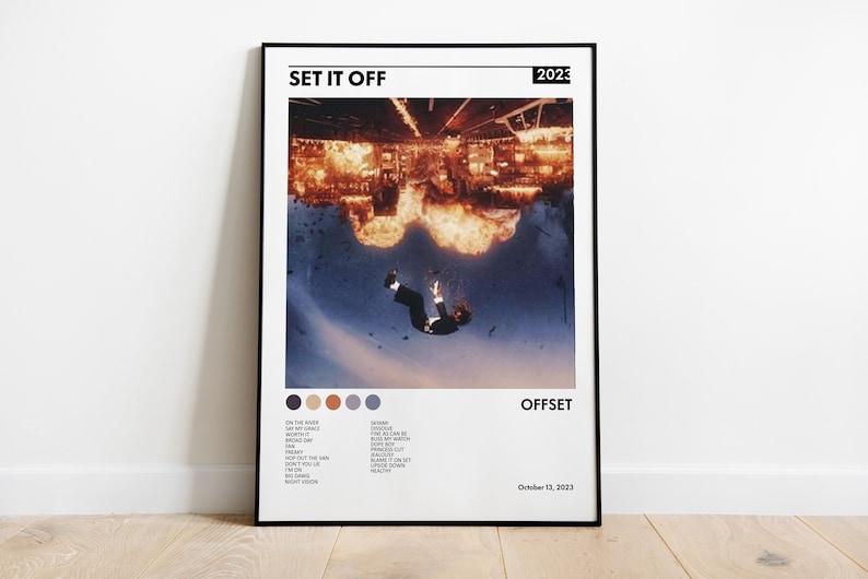 Offset Set It off Album Poster, Offset Solo Album Poster, Vintage Album ...