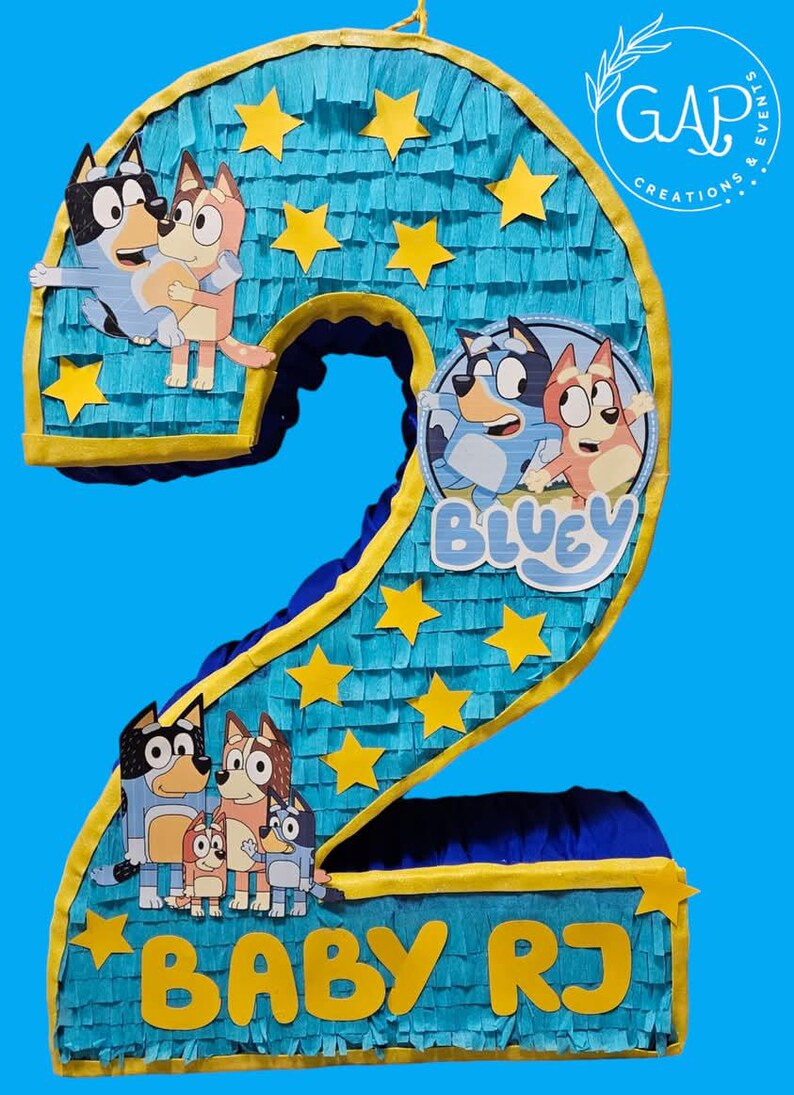 Bluey & Bingo Number Piñata - Etsy
