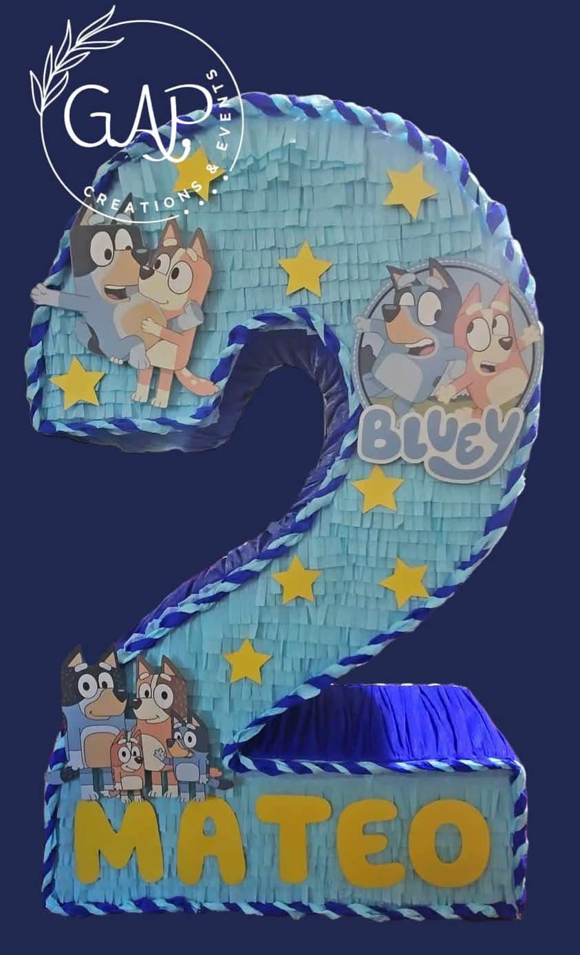 Bluey & Bingo Number Piñata - Etsy