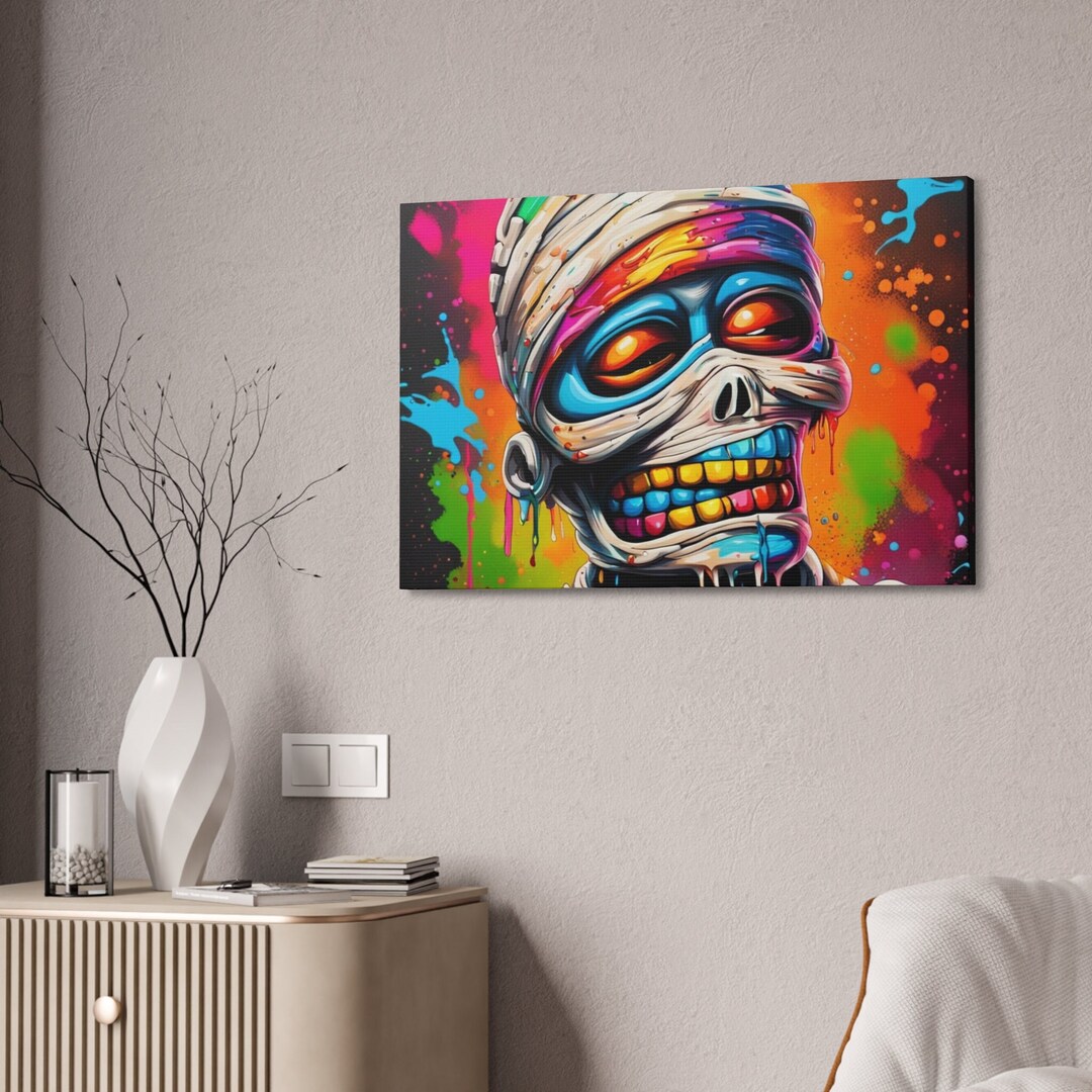 Abstract Halloween Mummy Art Mummy Wall Home Decor Halloween - Etsy