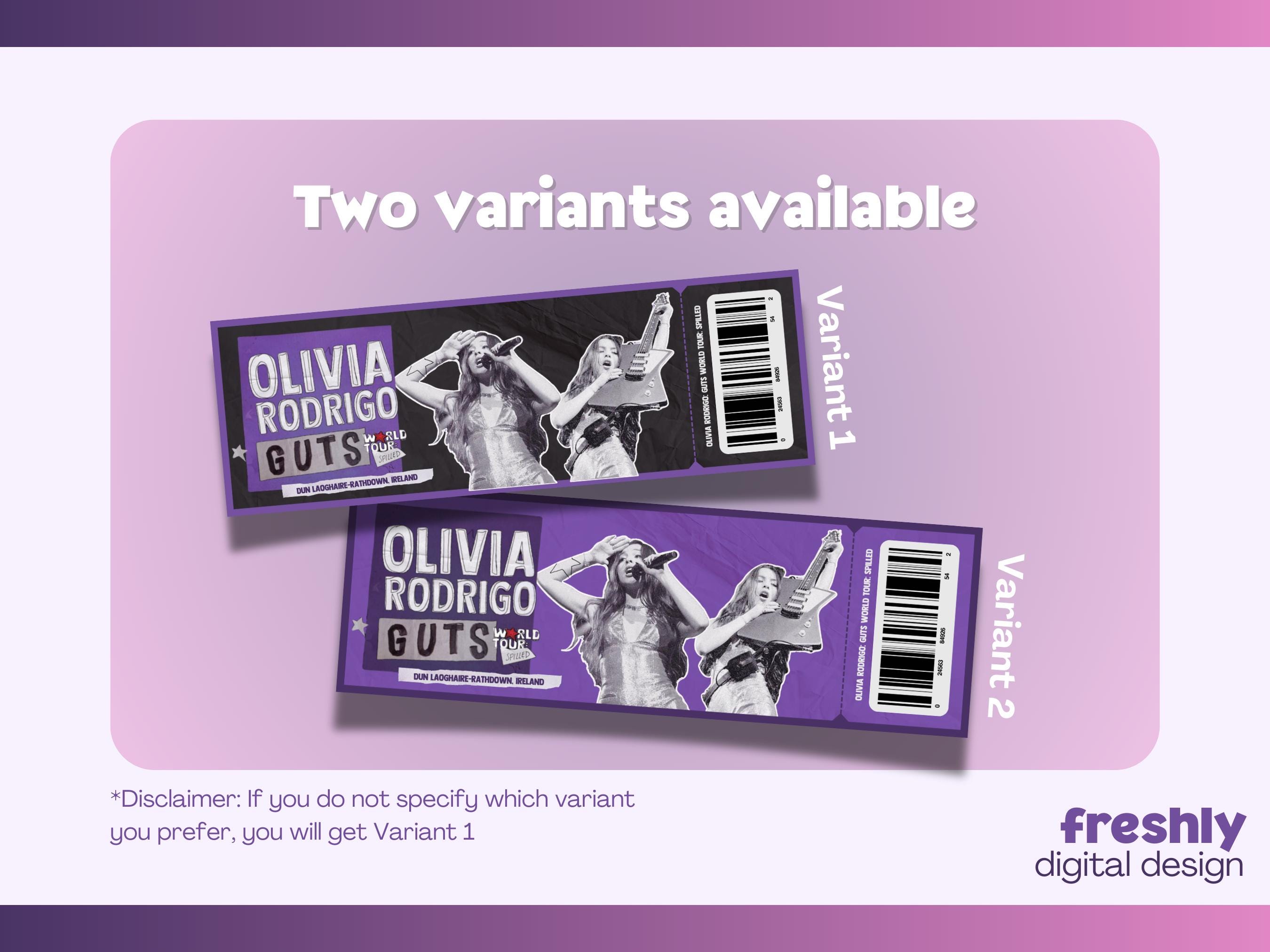 Printable Decorative Ticket Guts World Tour: SPILLED W/ Personalization ...