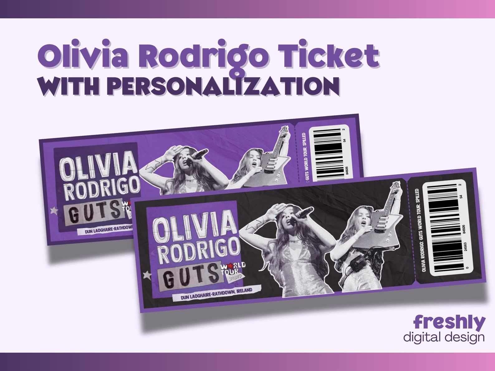 Printable Decorative Ticket Guts World Tour: SPILLED W/ Personalization ...