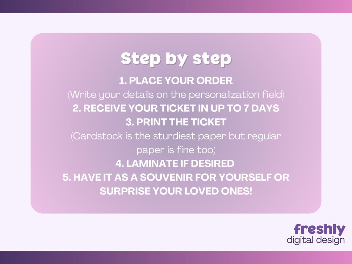 Printable Decorative Ticket Guts World Tour: SPILLED W/ Personalization ...