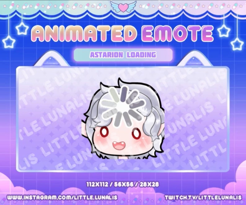 Cute Animated Astarion Loading Emote | Twitch Streamers | Youtube ...