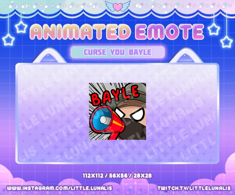 Animated Cute Curse You Bayle for Twitch Streamers, Discord, Youtube ...