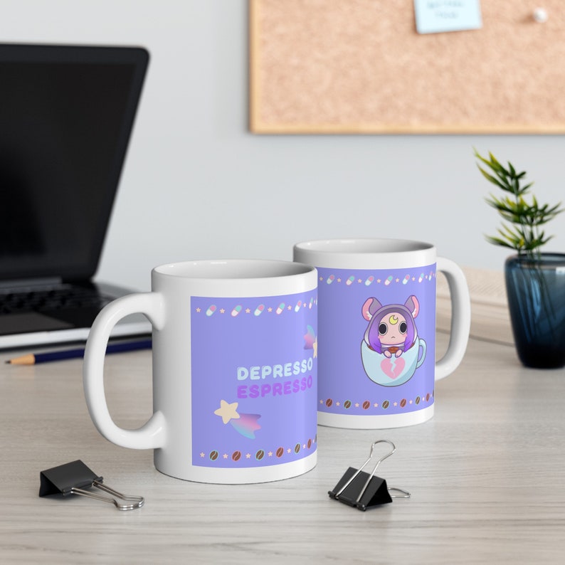 Cute Adorable 11oz Depresso Espresso Chinchilla Ceramic Cup ...