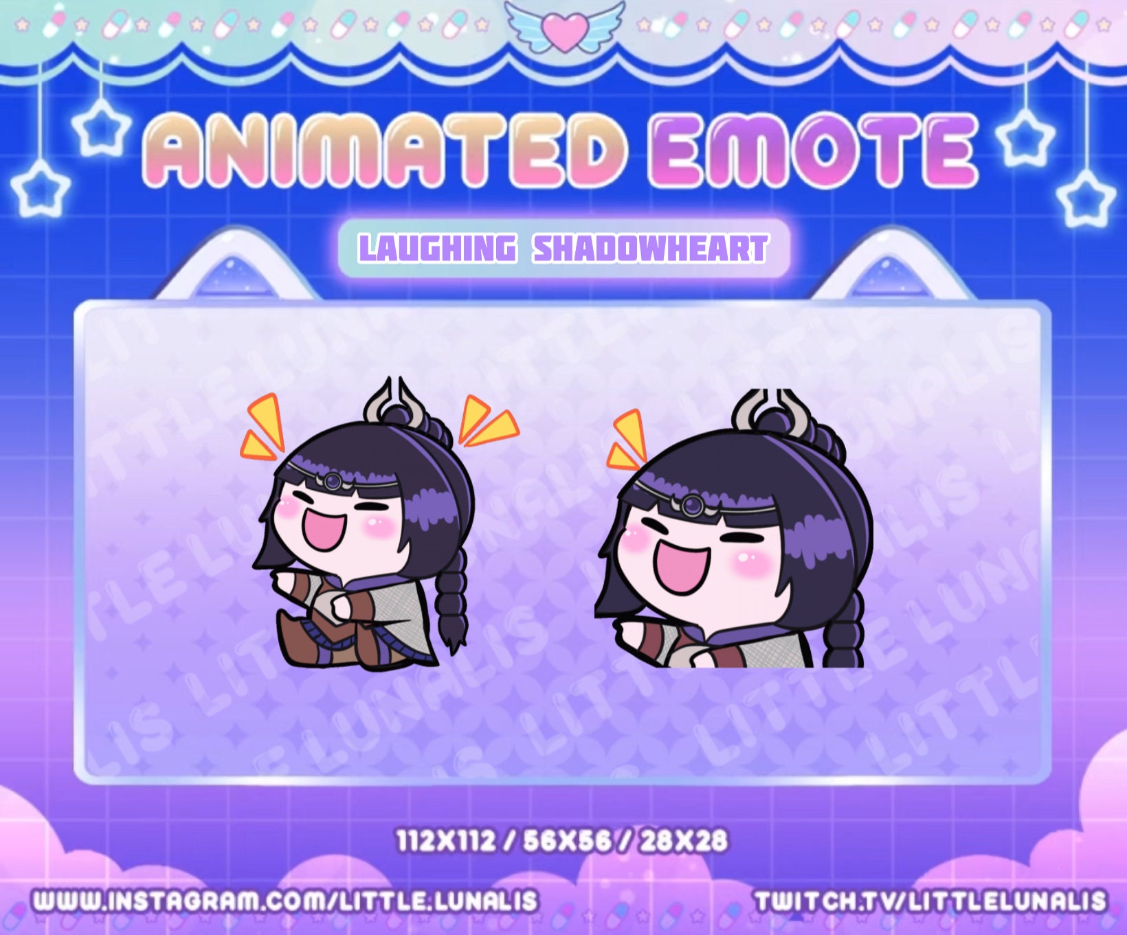 Cute Animated Laughing Shadowheart Emote | Twitch Streamers | Youtube ...