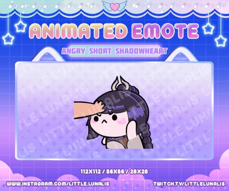 Cute Animated Short Shadowheart Emote for Twitch Streamers, Youtube ...