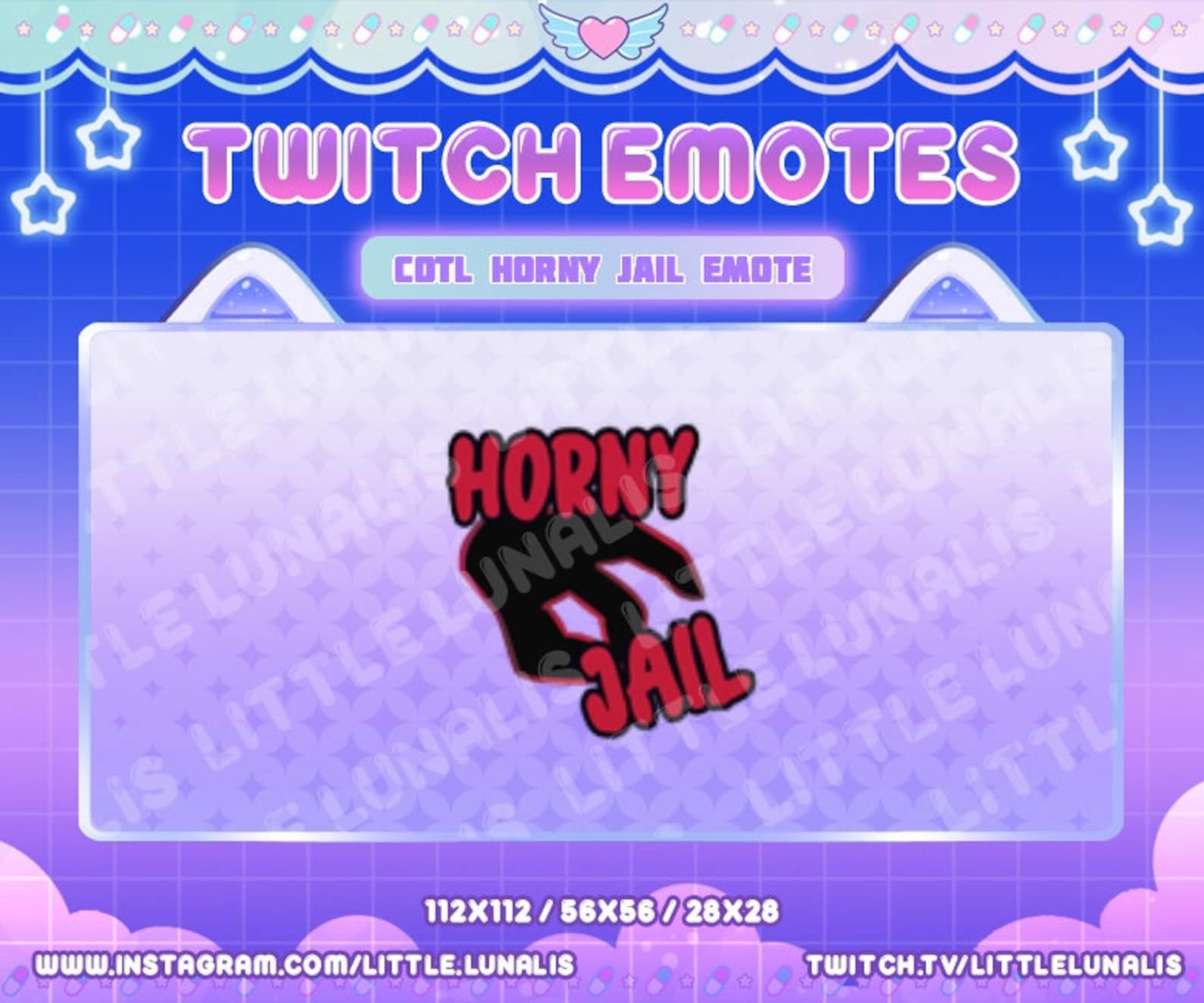 Cute Cult of the Lamb Horny Jail Emote | Twitch Streamer | Discord ...