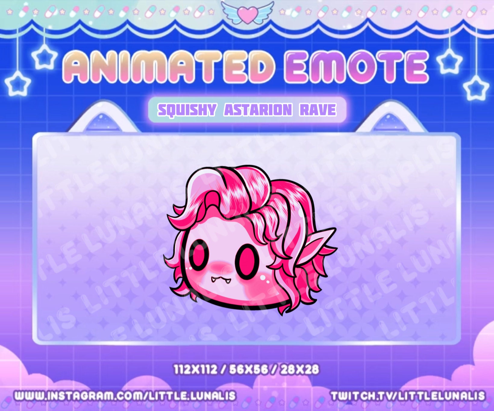 Animated Squishy Astarion Rave Emote for Twitch Streamers, Discord ...