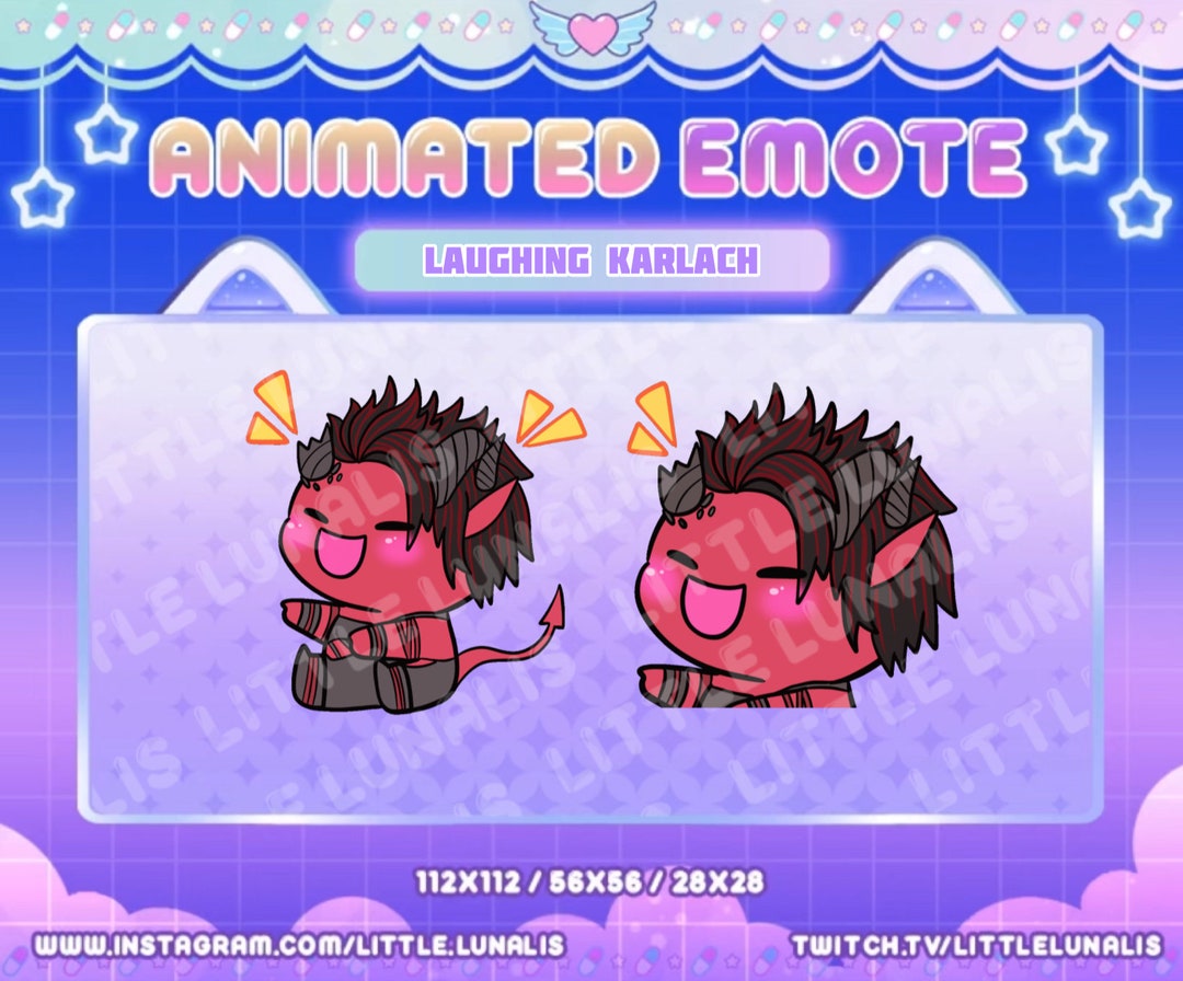 Cute Animated Laughing Karlach Emote for Twitch Streamers, Youtube ...