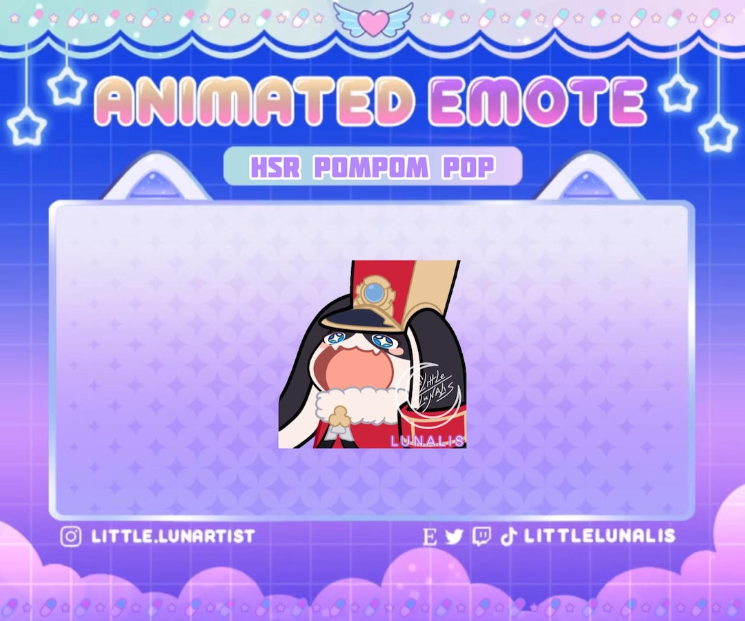 Animated Cute HSR Pompom Pop Emote | Twitch Streamers | Discord ...