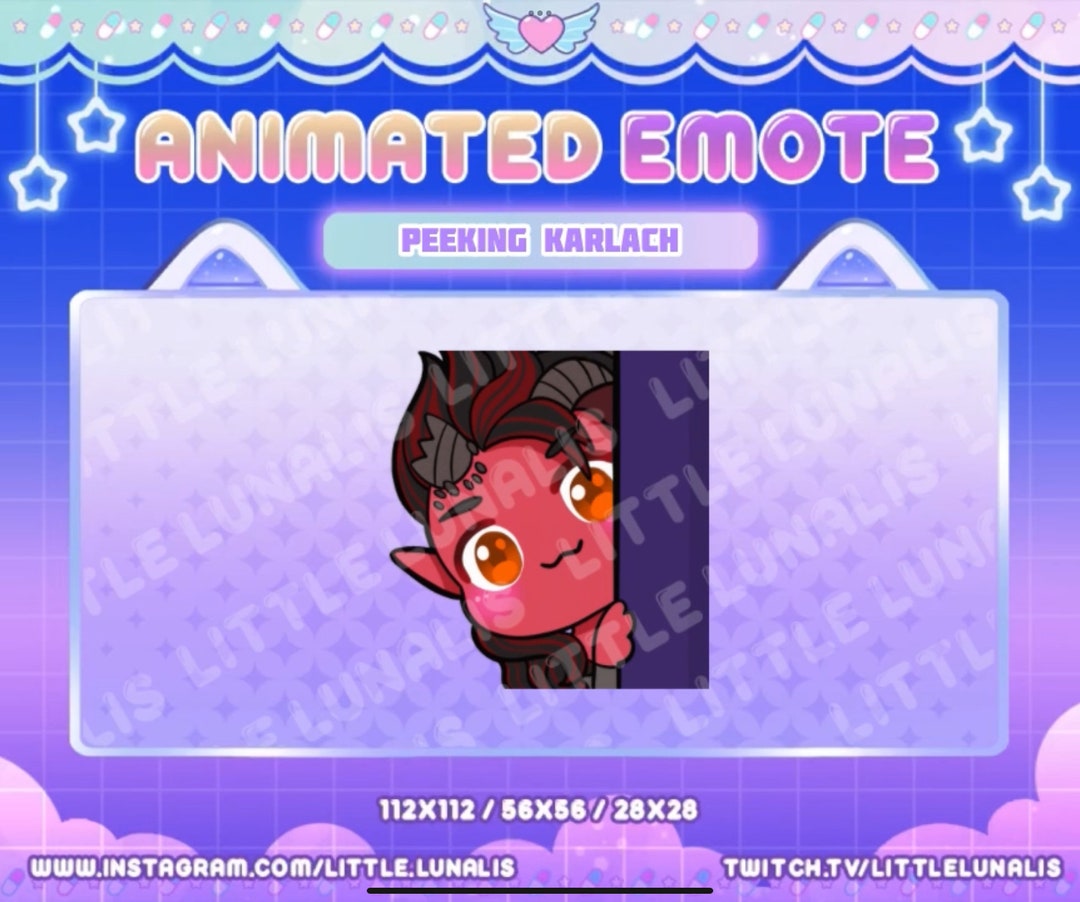 Animated Cute Peeking Karlach Emote for Twitch, Youtube, Discord ...