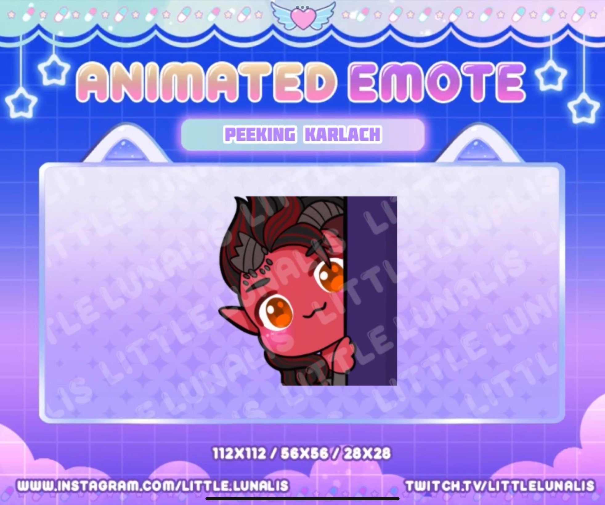 Animated Cute Peeking Karlach Emote for Twitch, Youtube, Discord ...