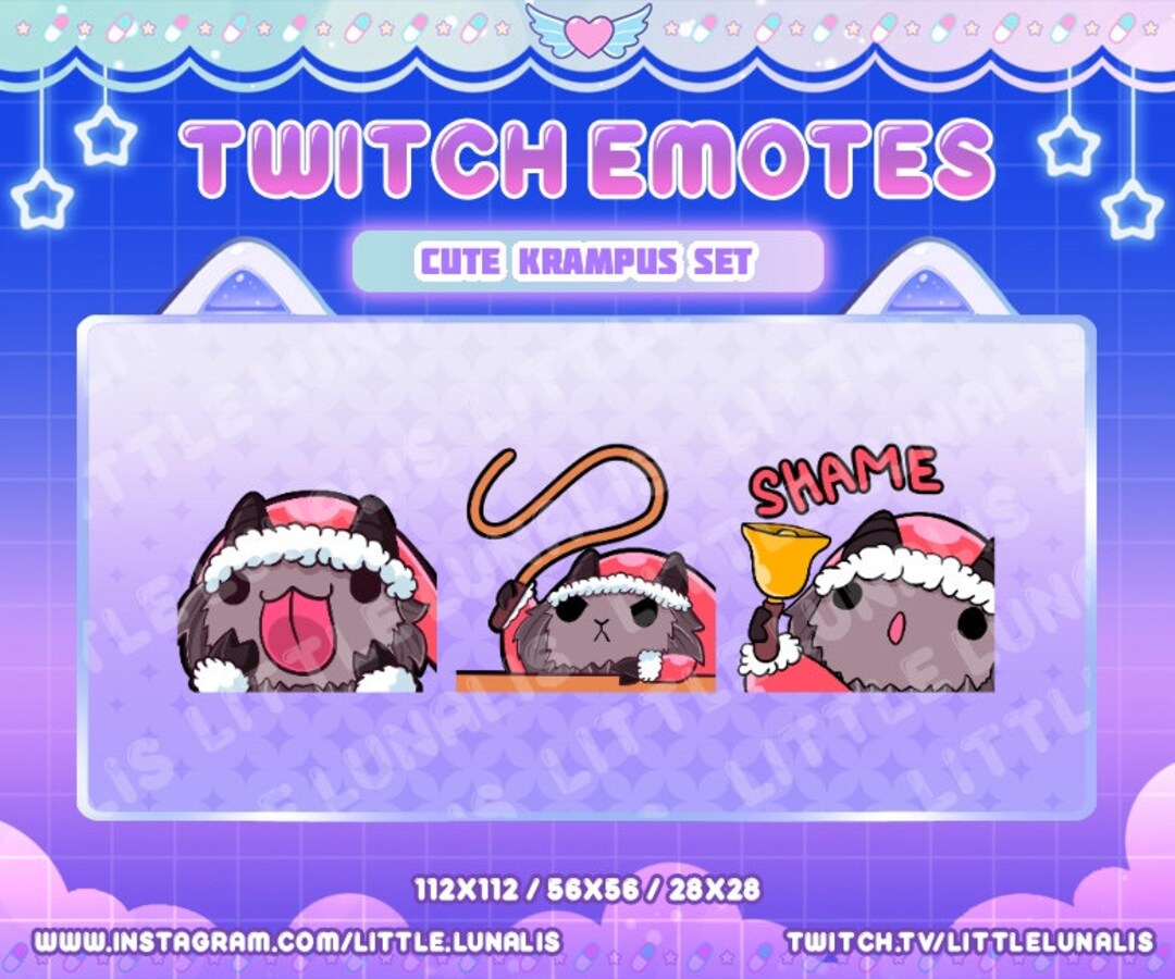 Little Krampus Emote for Twitch Streamers, Youtube, Discord - Cute ...