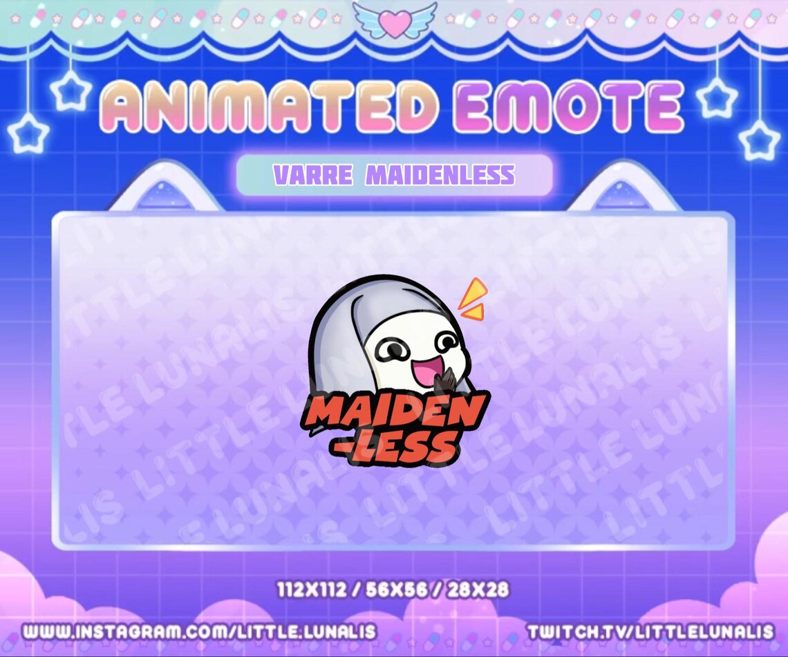 Animated Cute Varre Maidenless Emote | Twitch Streamers | Discord ...