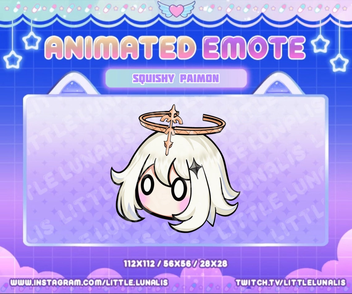 Animated Squishy Paimon Emote for Twitch Streamers, Discord, Youtube ...