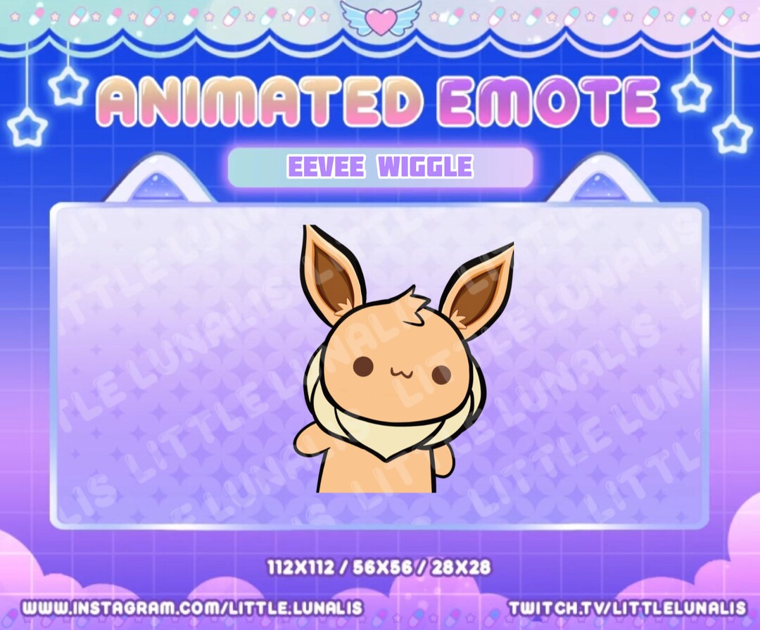 Animated Cute Eevee Wiggle Emote | Twitch | Discord | Youtube | PKMN ...