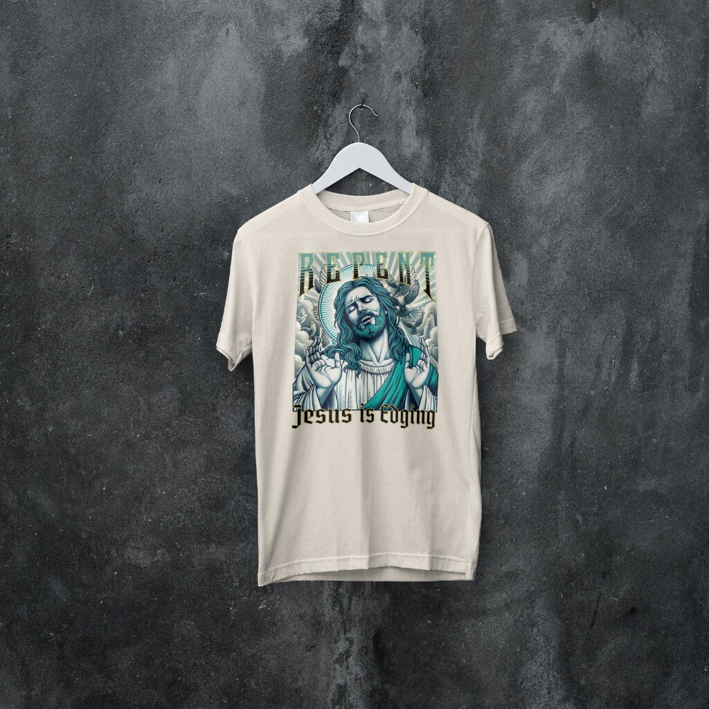 Repent Jesus is Edging Vintage 90s Graphic Shirt, Jesus Shirt, Ex ...