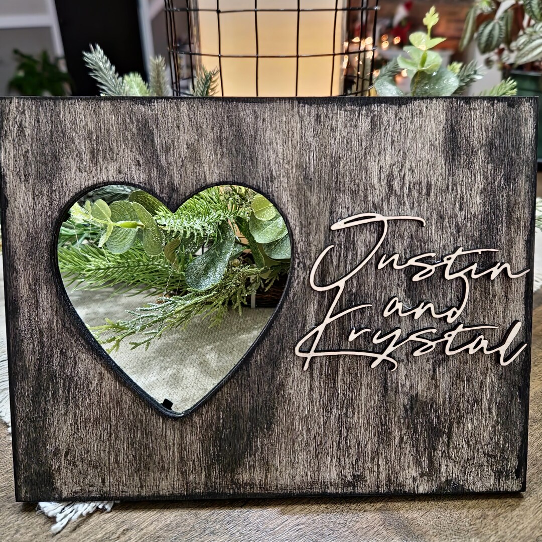 Personalized Picture Frame, Engraved Wood Picture Frame, Valentines ...