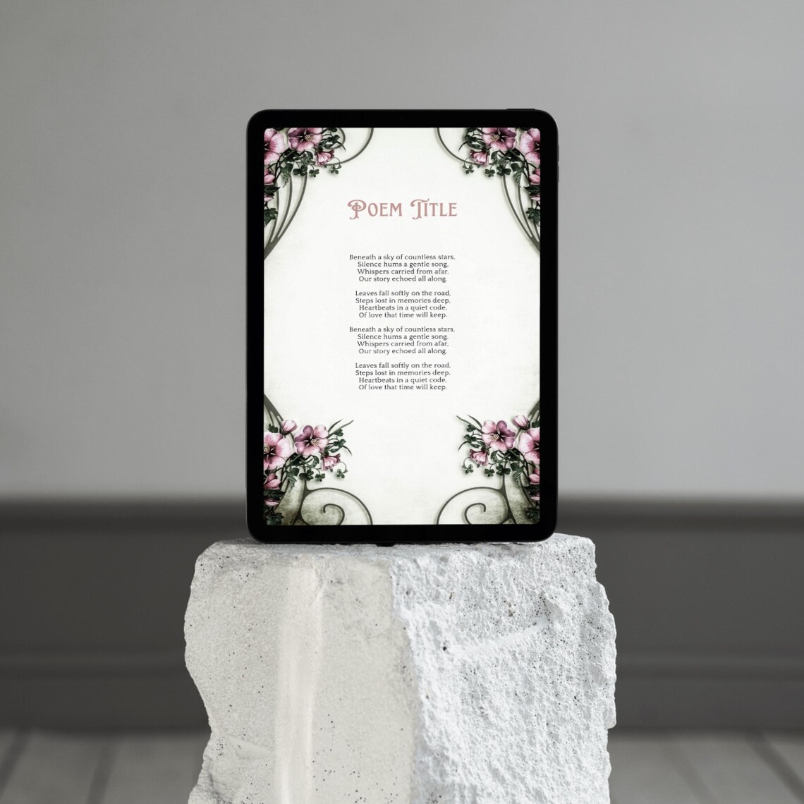 Poetry Ebook Template Canva, Aesthetic Canva Ebook for Poets and ...