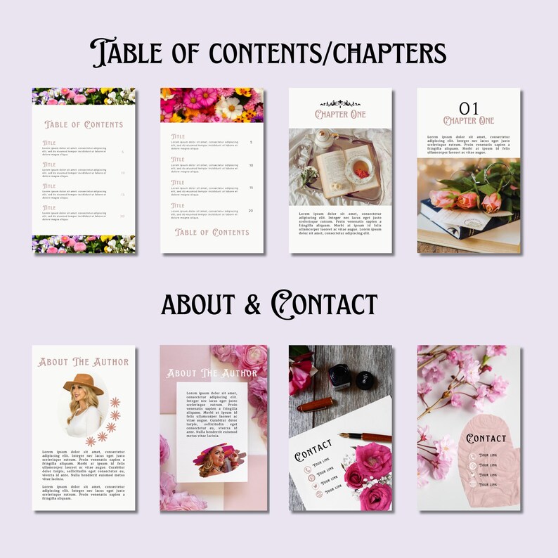 Poetry Ebook Template Canva, Aesthetic Canva Ebook for Poets and ...