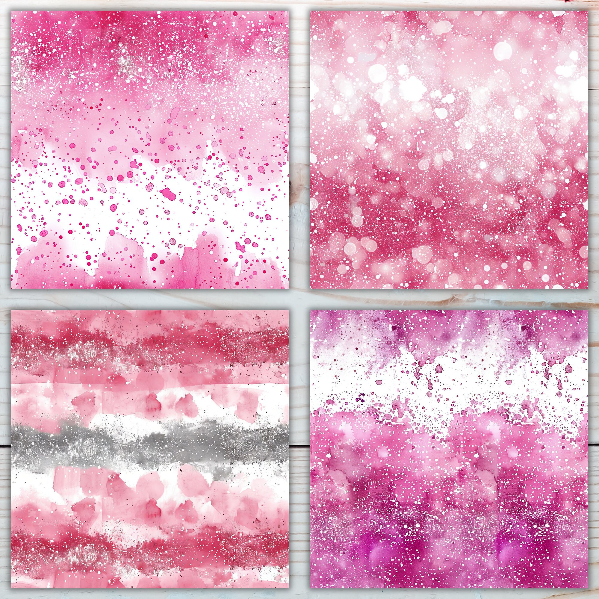 Pink Glitter Ombre Digital Paper Ombre Glitter Digital Paper Chunky ...
