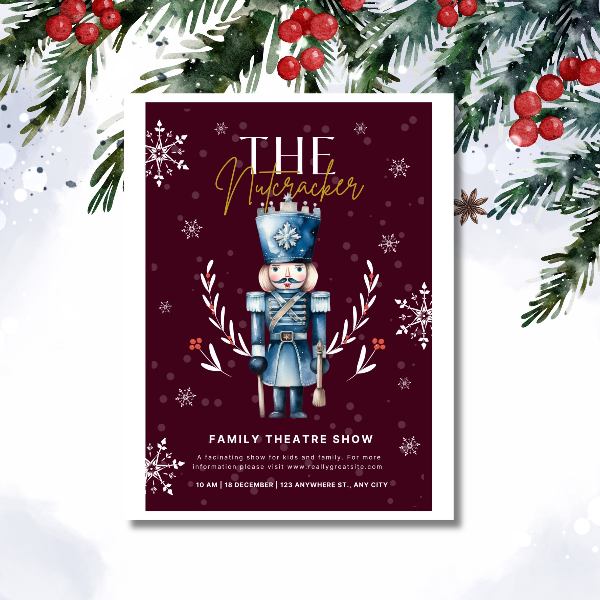 Christmas Nutcrackers Clipart Watercolor Christmas Nutcrackers Pink ...