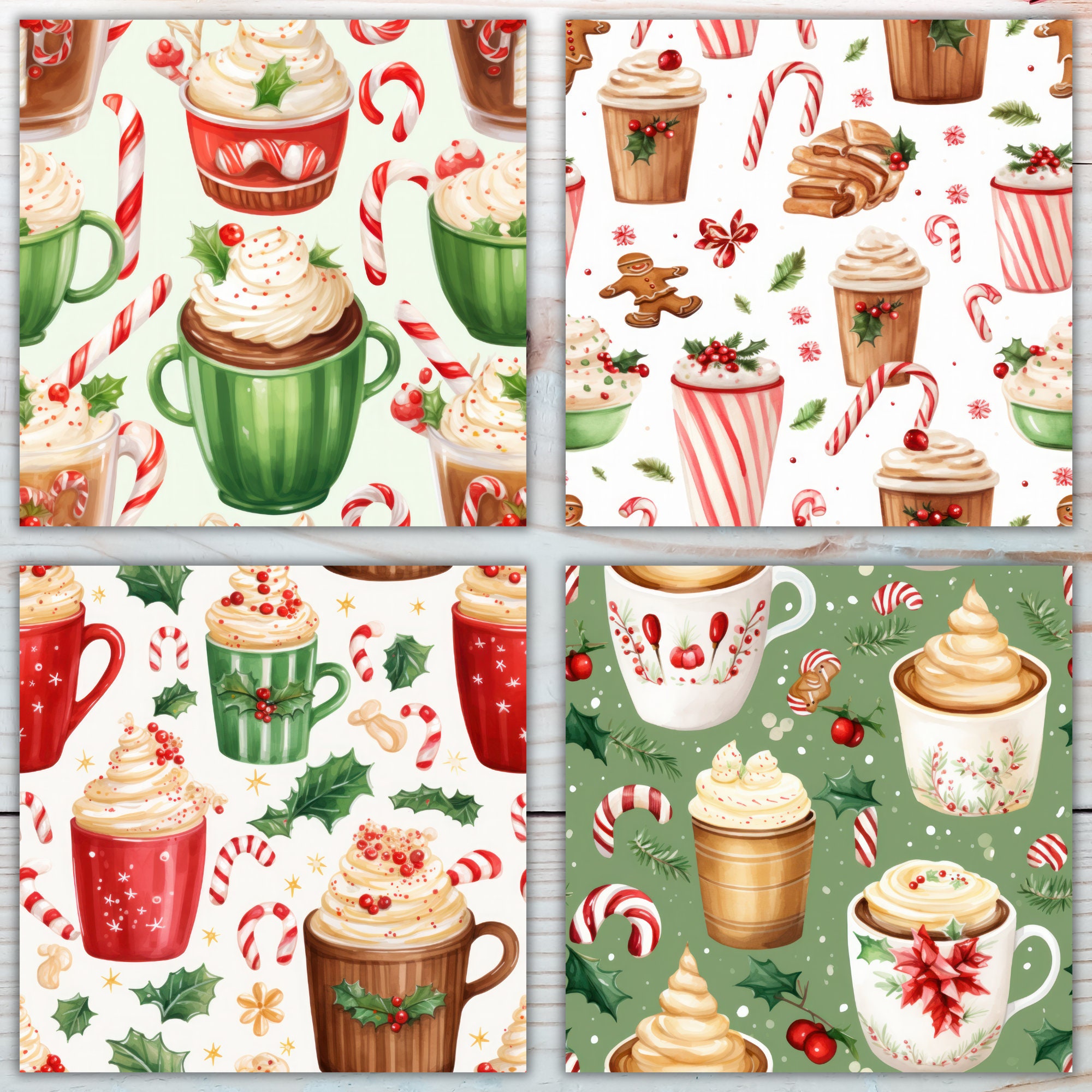 Hot Chocolate Digital Paper Seamless | Hot Chocolate Digital Paper ...