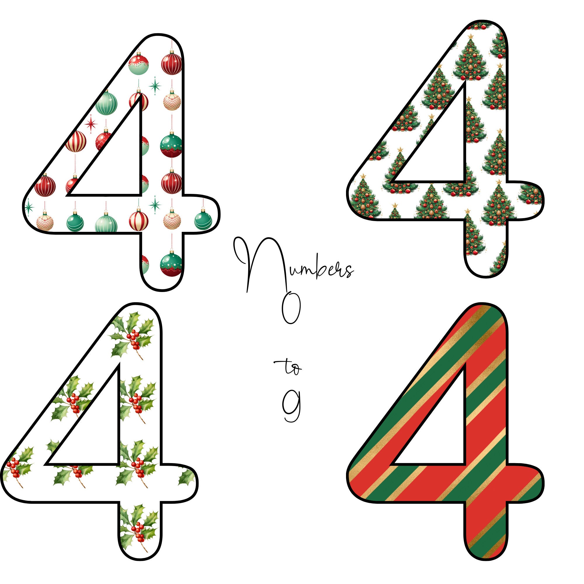 Christmas Letter Clipart PNG | Christmas Alphabet Clipart | Christmas ...