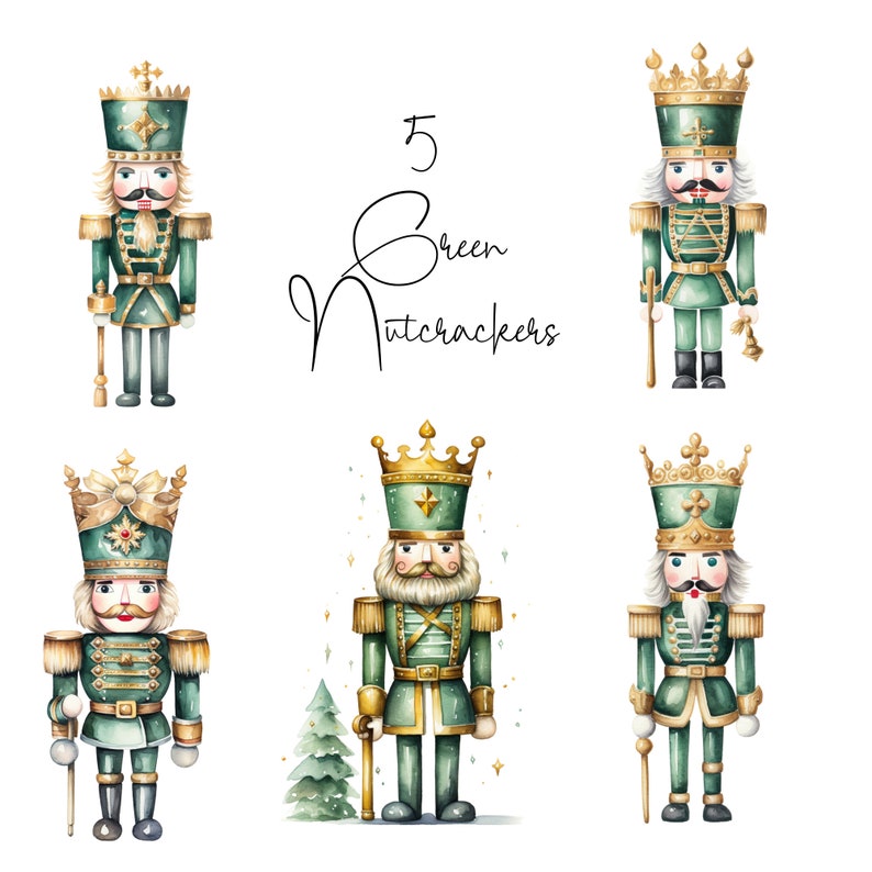 Christmas Nutcrackers Clipart | Watercolor Christmas Nutcrackers | Pink ...