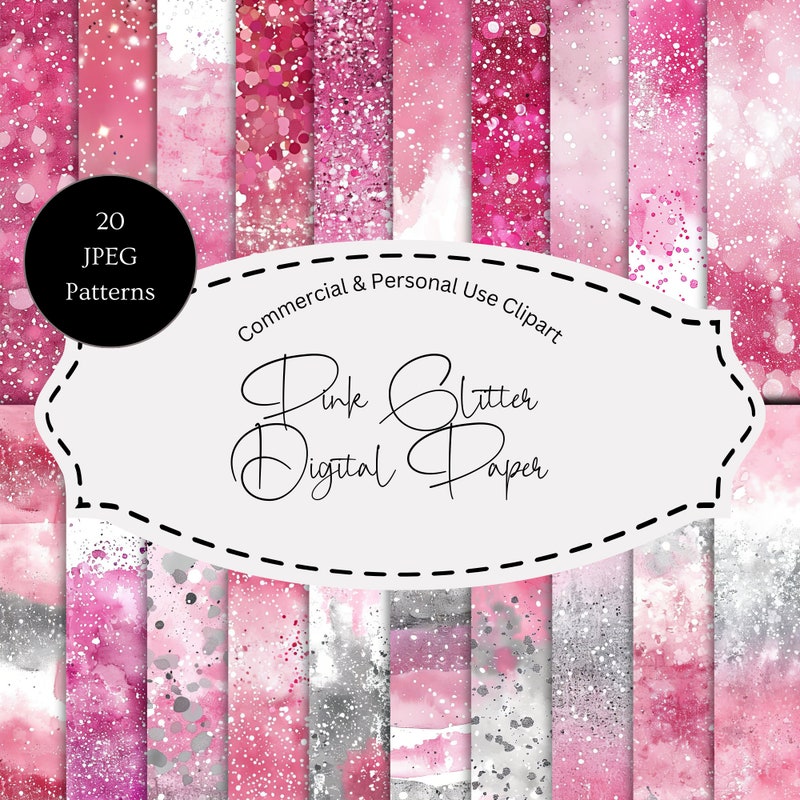 Glitter Digital Paper - Etsy
