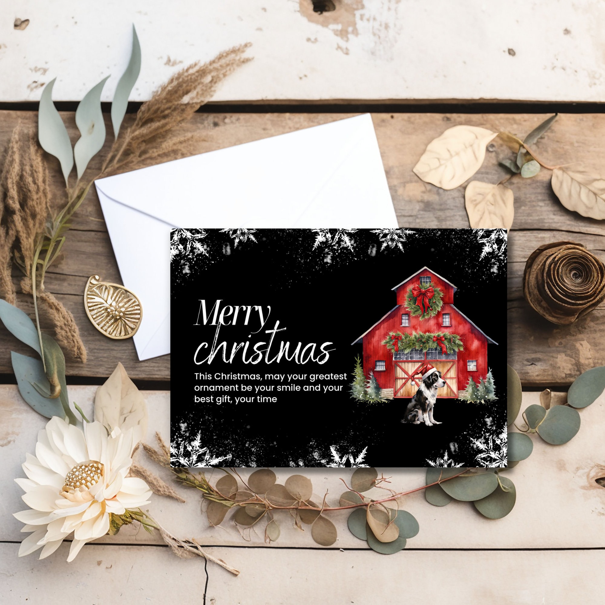 Country Christmas Clipart | Watercolor Christmas on the Farm | Farm ...