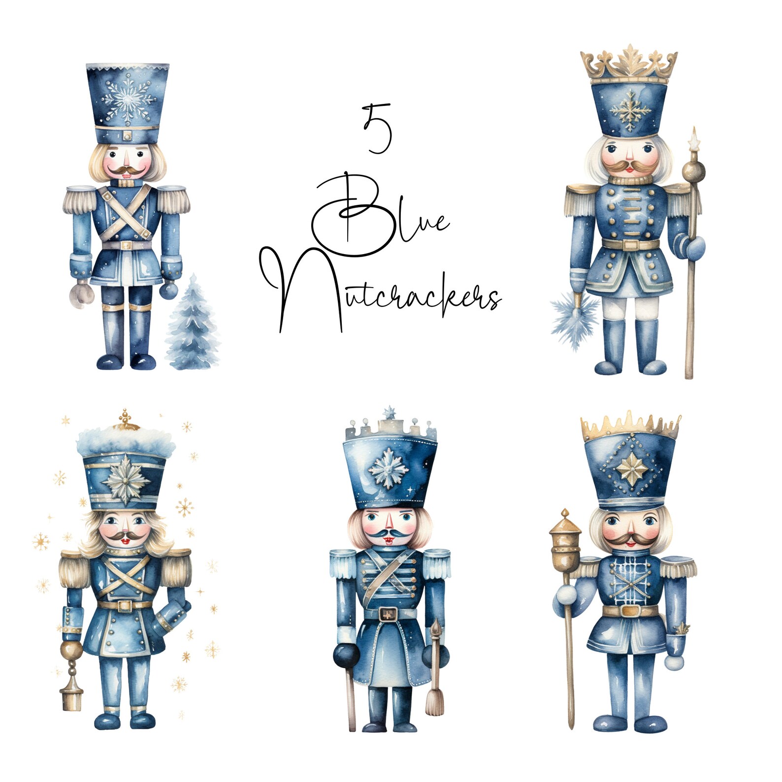 Christmas Nutcrackers Clipart | Watercolor Christmas Nutcrackers | Pink ...