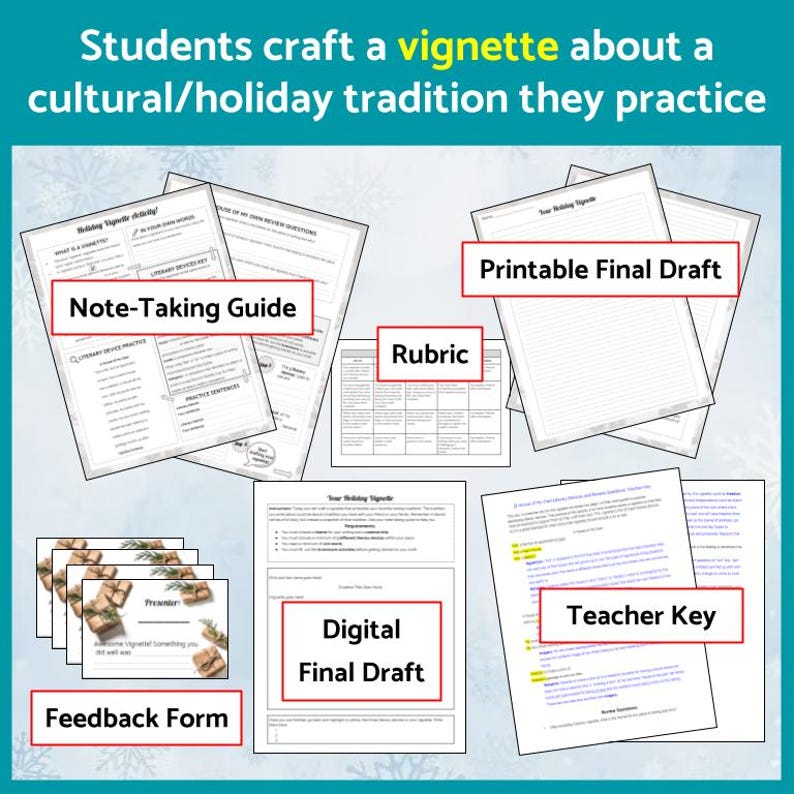 Homeschool Curriculum English ELA Christmas Holiday Activity: Creative ...