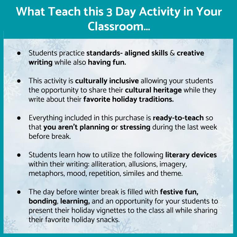 Homeschool Curriculum English ELA Christmas Holiday Activity: Creative ...