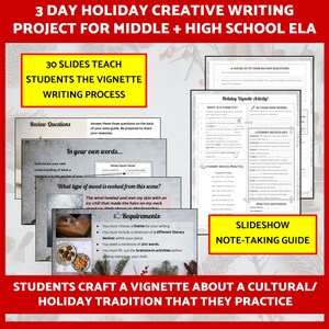 Homeschool Curriculum English ELA Christmas Holiday Activity: Creative ...