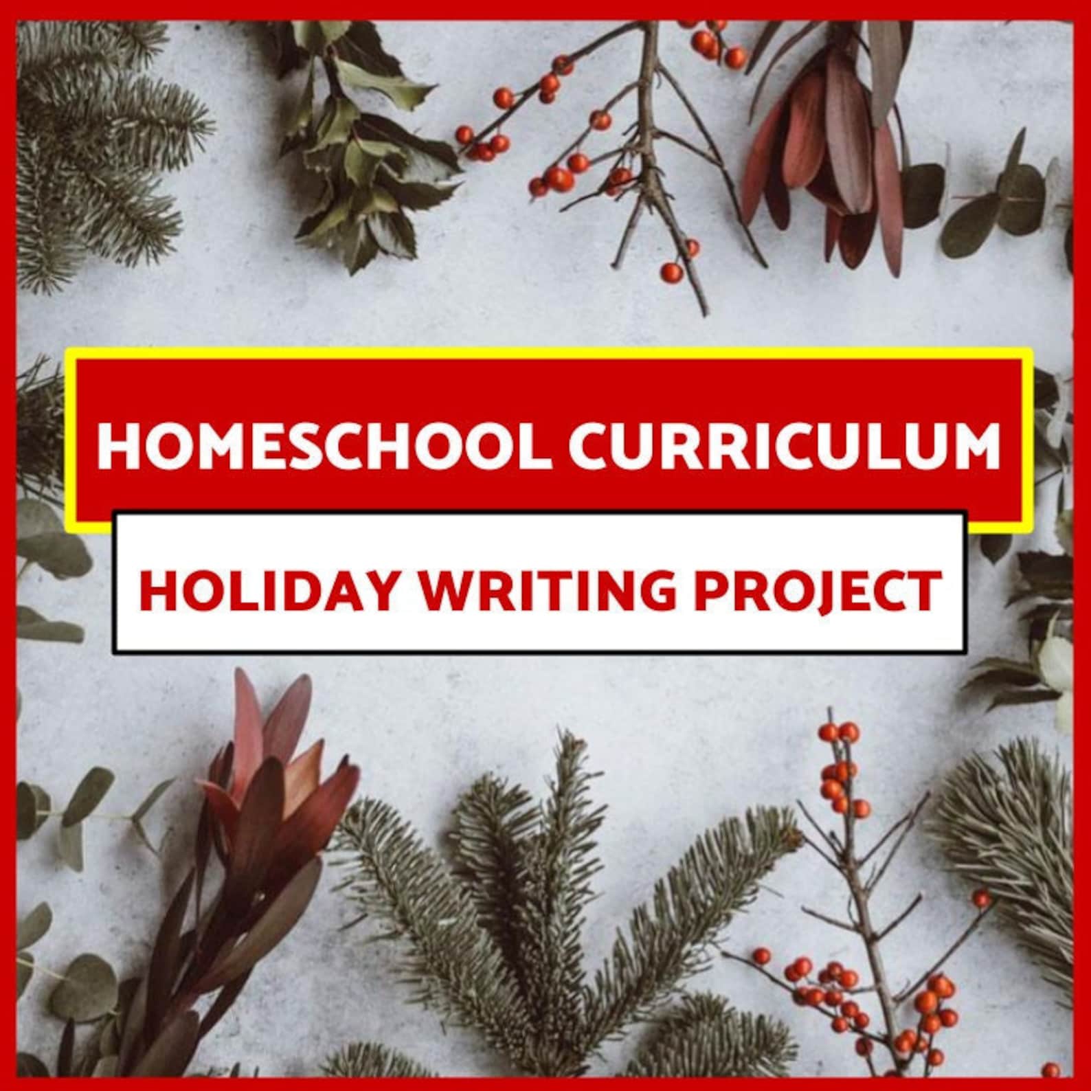 Homeschool Curriculum English ELA Christmas Holiday Activity: Creative ...