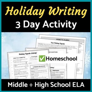Homeschool Curriculum English ELA Christmas Holiday Activity: Creative ...