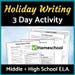 Homeschool Curriculum English ELA Christmas Holiday Activity: Creative ...