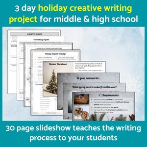 Homeschool Curriculum English ELA Christmas Holiday Activity: Creative ...