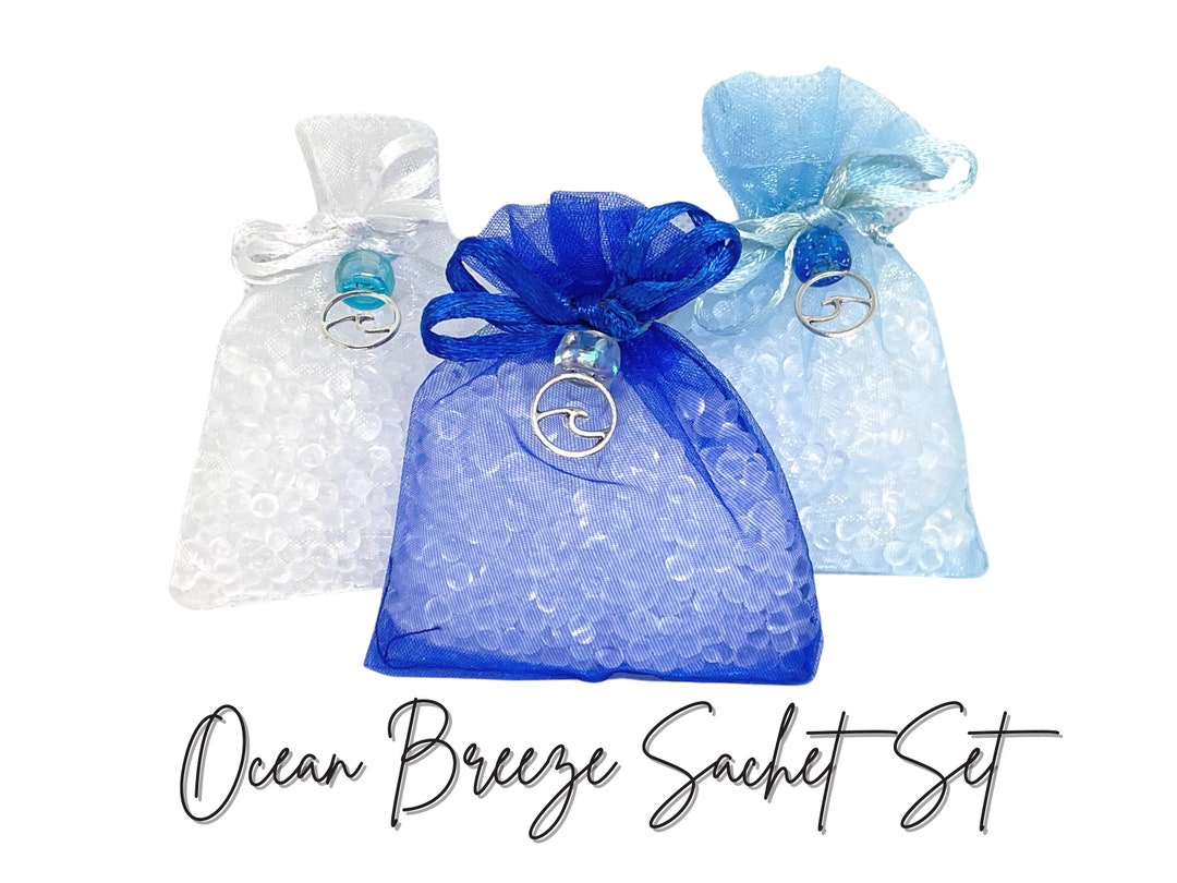 Ocean Breeze Scented Sachet Set | Aroma Bead Air Freshener - Etsy