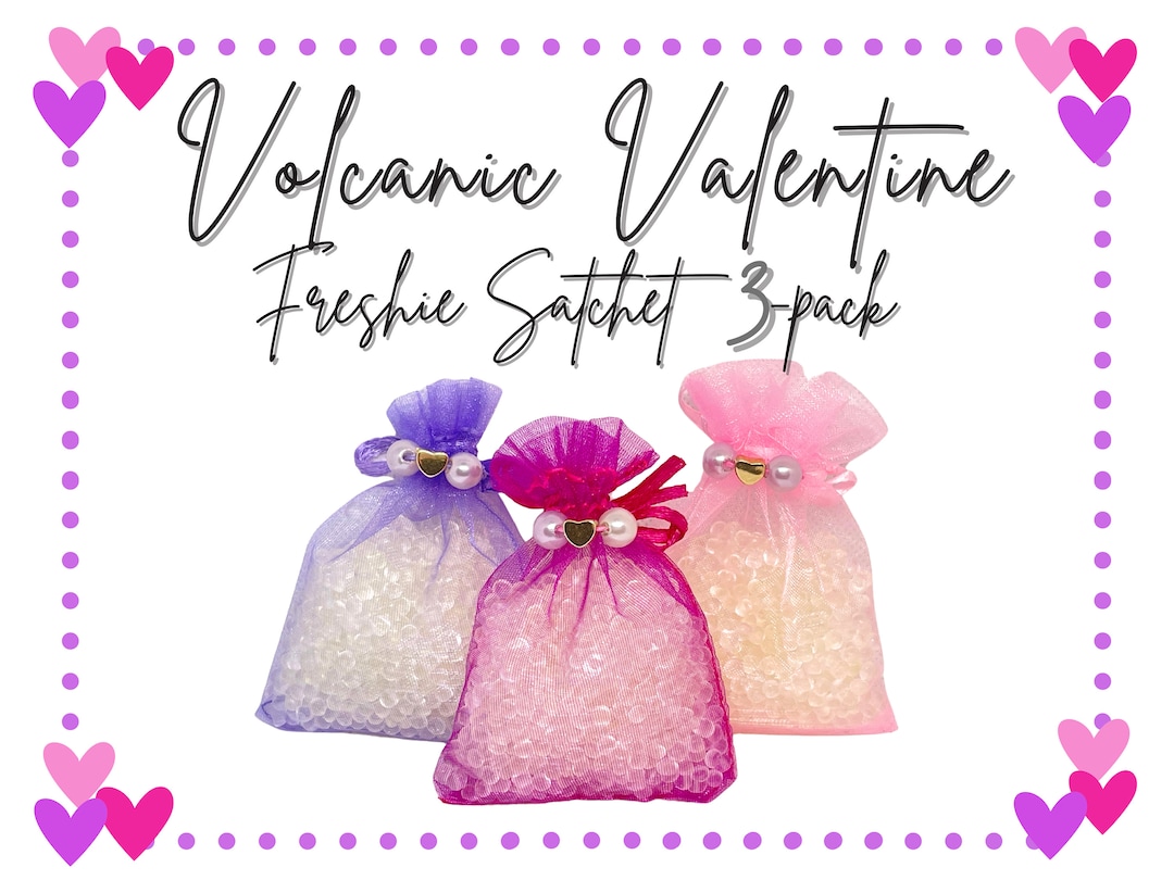 Set of 3 volcanic Valentine Scented Satchets Highly Scented Aroma Bead ...