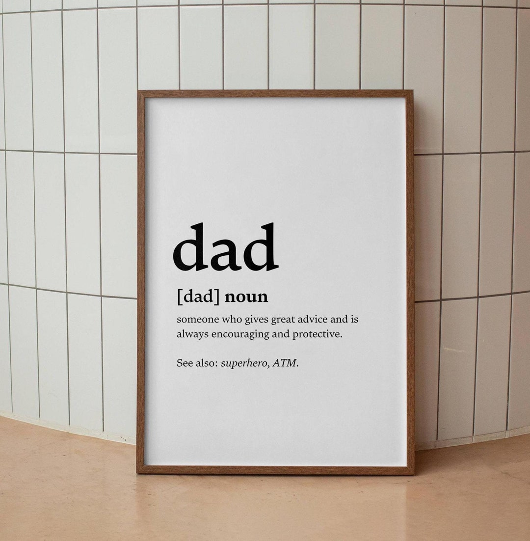 Dad Definition Poster, Dictionary Dad Definition, Funny Dad Gift ...