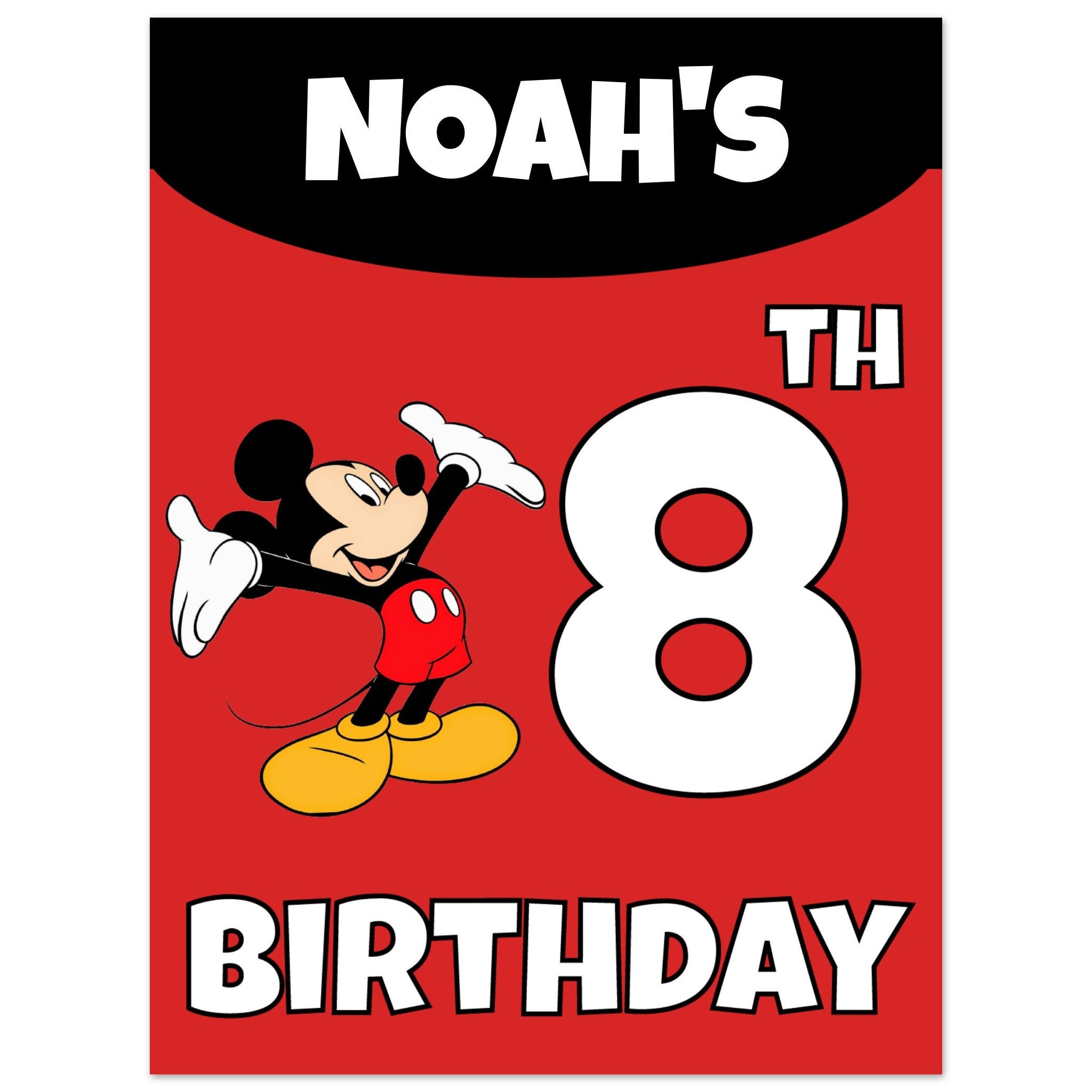 Mickey Mouse Birthday Sign - Etsy