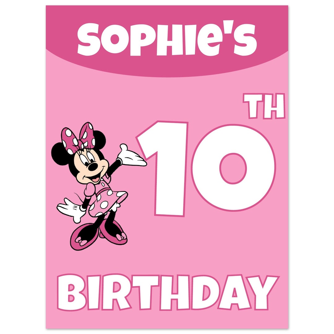 Minnie Mouse Birthday Sign - Etsy