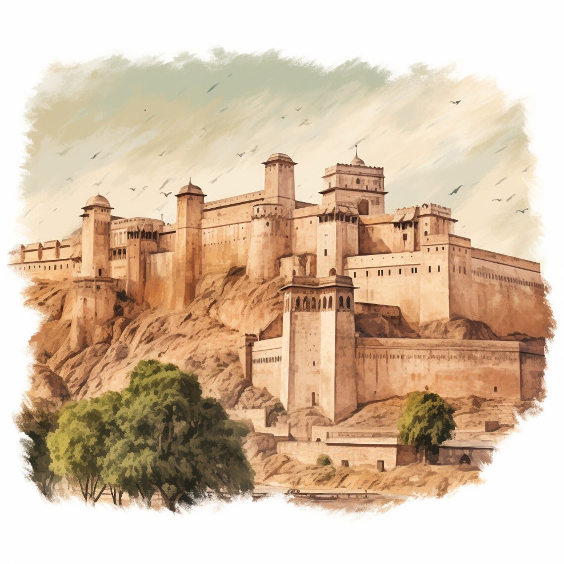 Vintage Old Castle Poster - Digital Download for Home and Office Decor ...