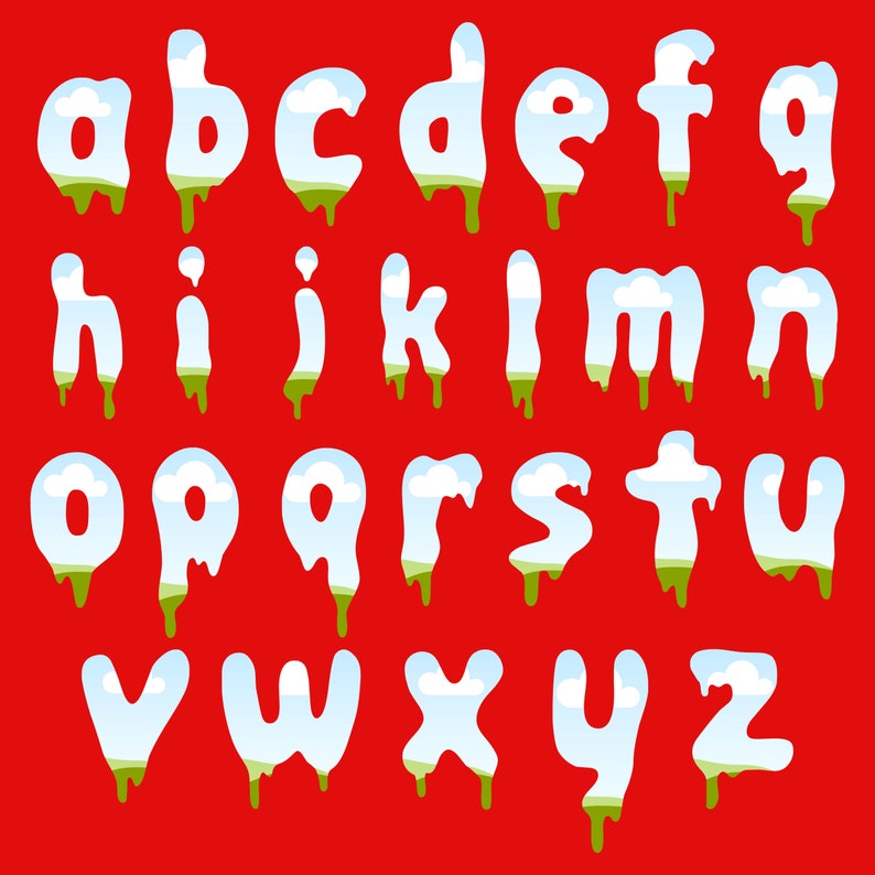 Dripping Halloween Alphabet Canva Letter Frames Canva Editable Drag and ...